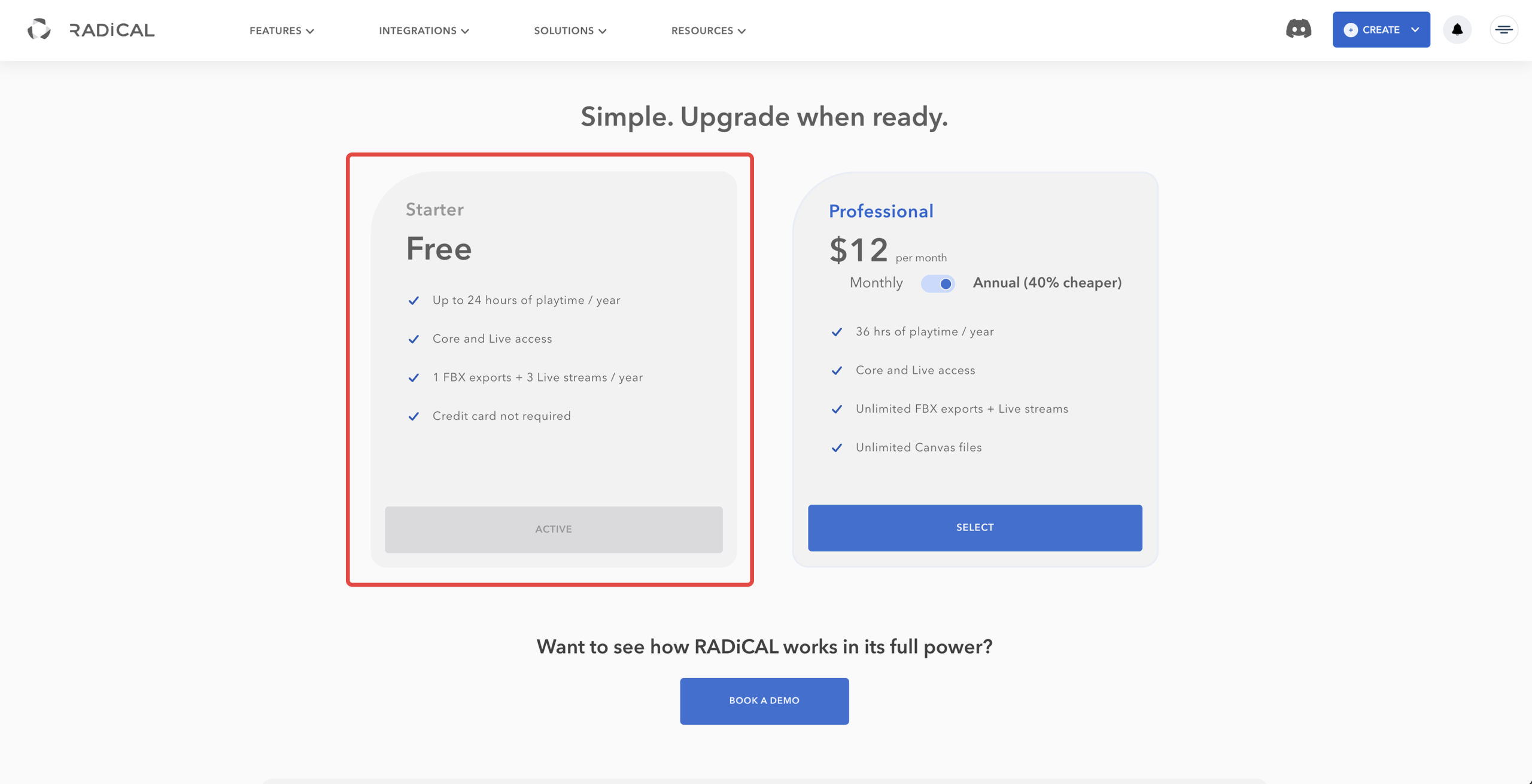 Getting started with RADiCAL