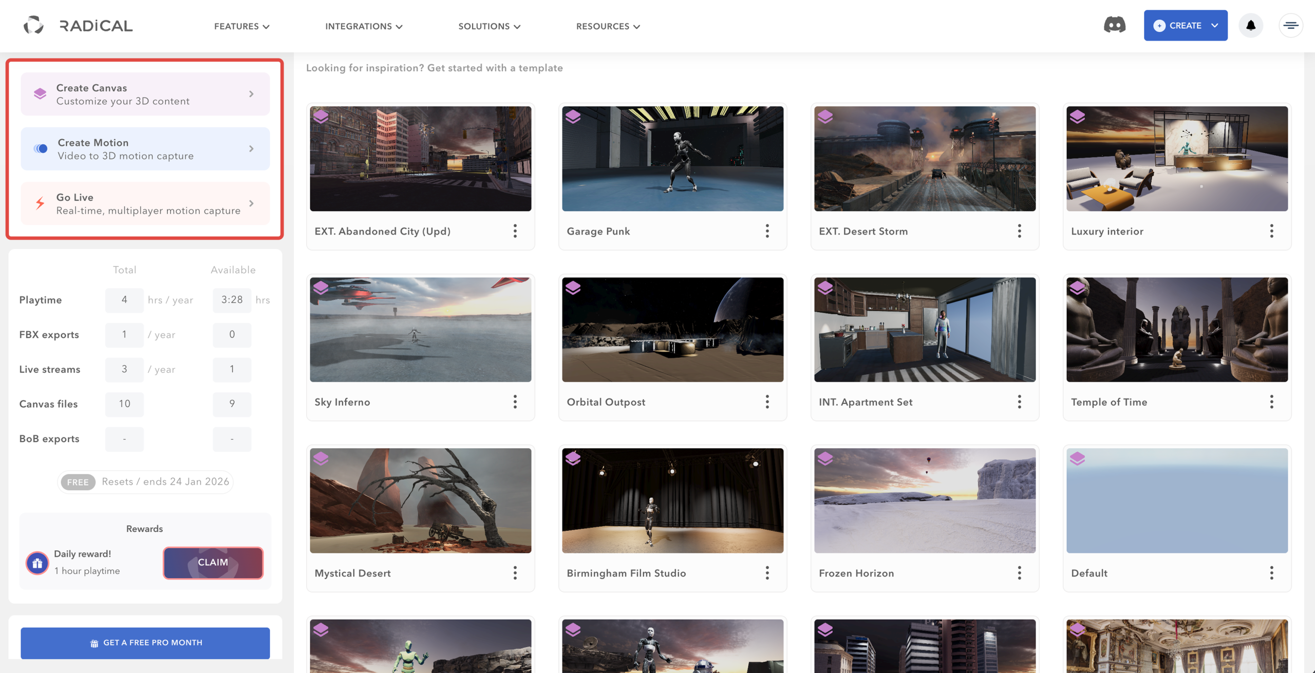 How to use the RADiCAL Dashboard.launch AI mocap & 3D animation projects