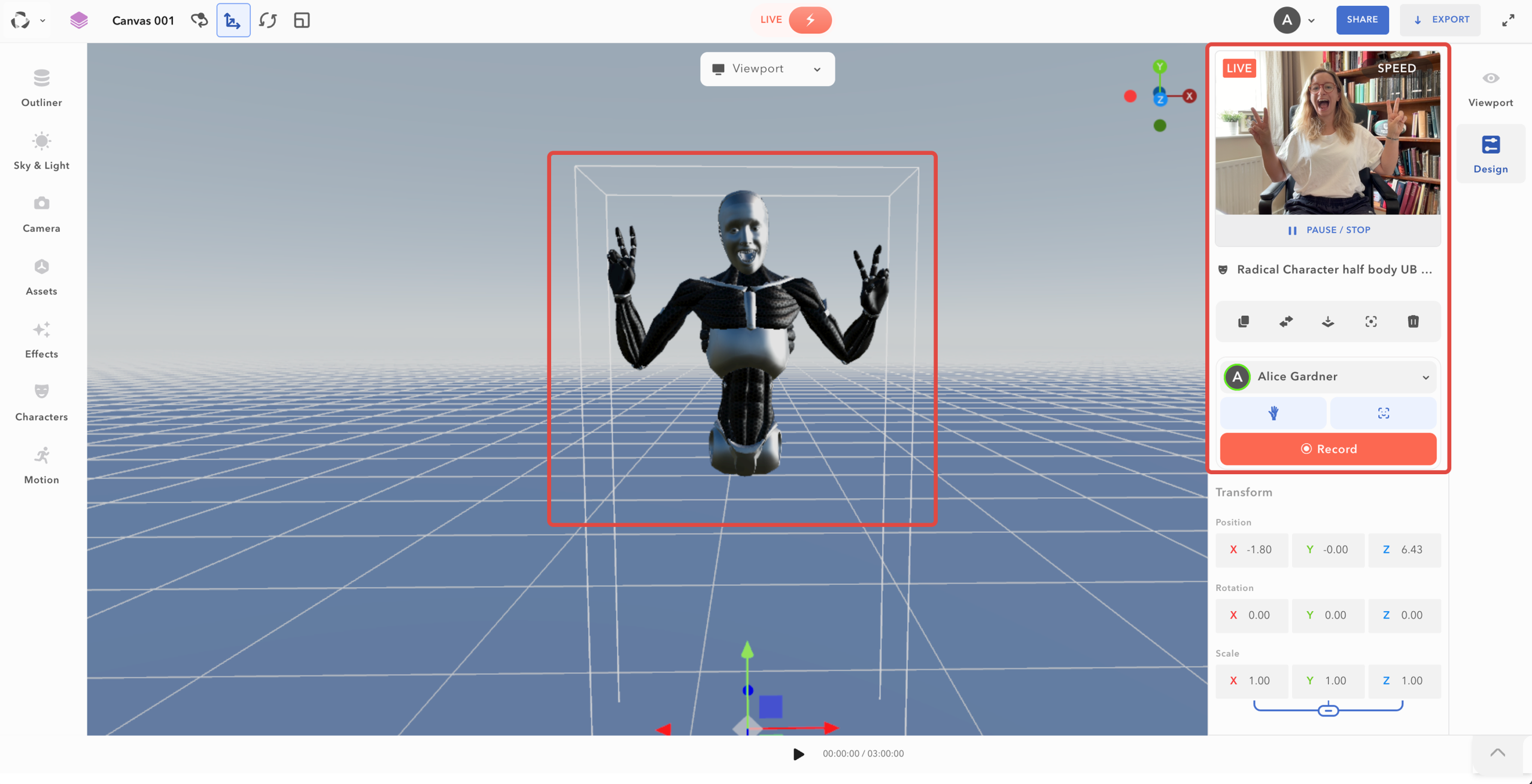 How to animate characters in RADiCAL with real-time AI powered mocap